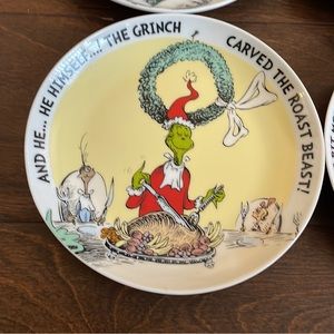 Dining | The Grinch Set Of 4 Appetizer Dessert Plates New Ceramic ...